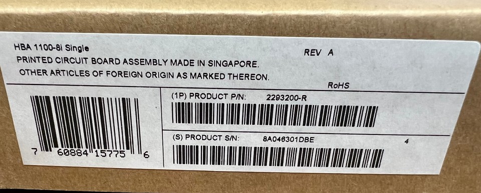 Microsemi Adaptec HBA 1100-8i 12Gb/s SAS/SATA Controller 2293200-R New Retail | eBay