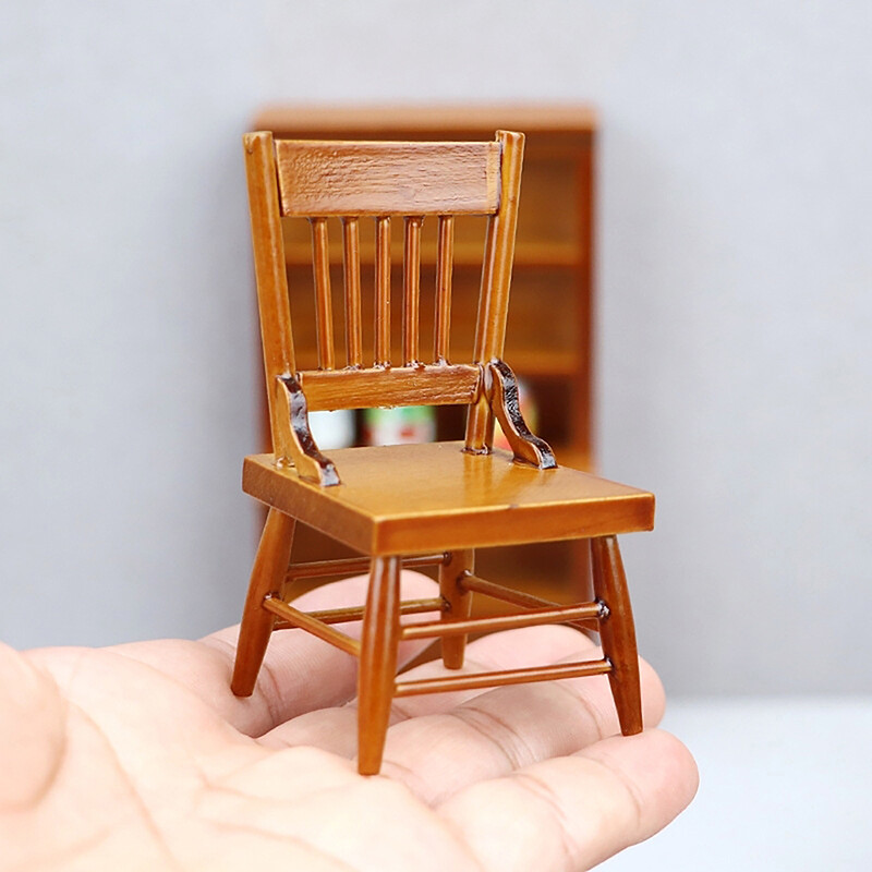 1:12 Dollhouse Miniature Chairs Mini High Chair Home Furniture Model ...
