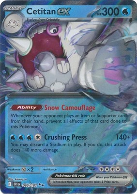 Cetitan ex 065/182 Destined Rivals DRI Pokemon Card NM | eBay Australia