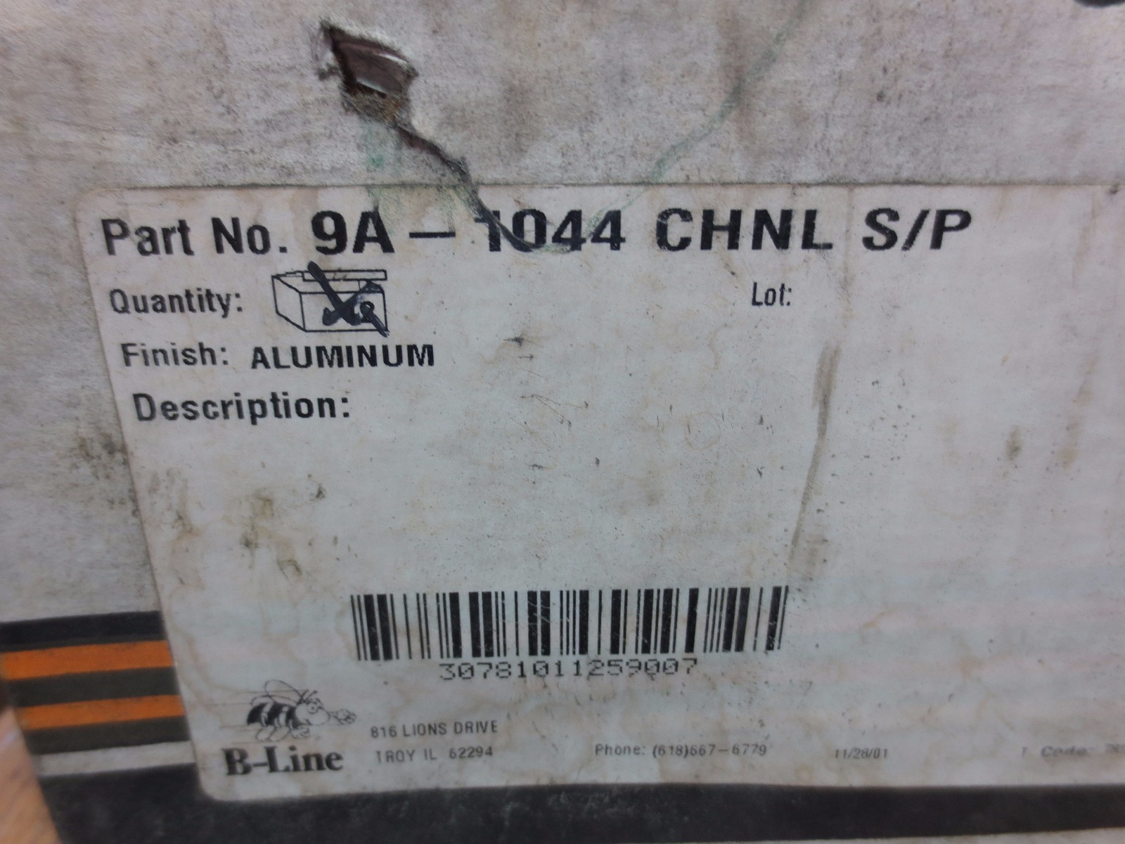 COOPER B-LINE 9A-1044 CHANNEL SPLICE PLATES - NO SCREWS - ALUMINUM ...