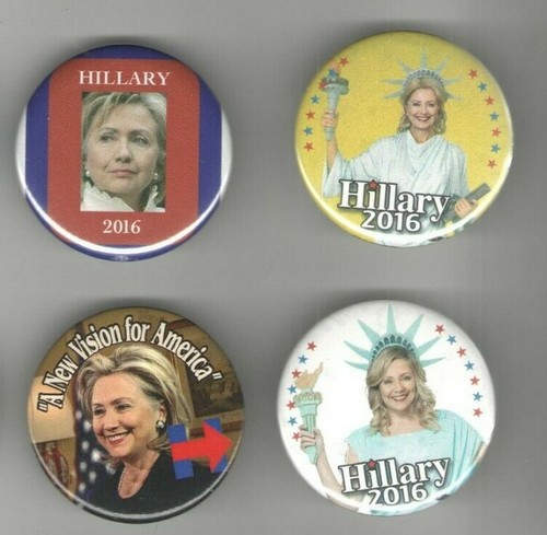 2016 pin HILLARY Clinton pinback Campaign button Collection of 4 ...