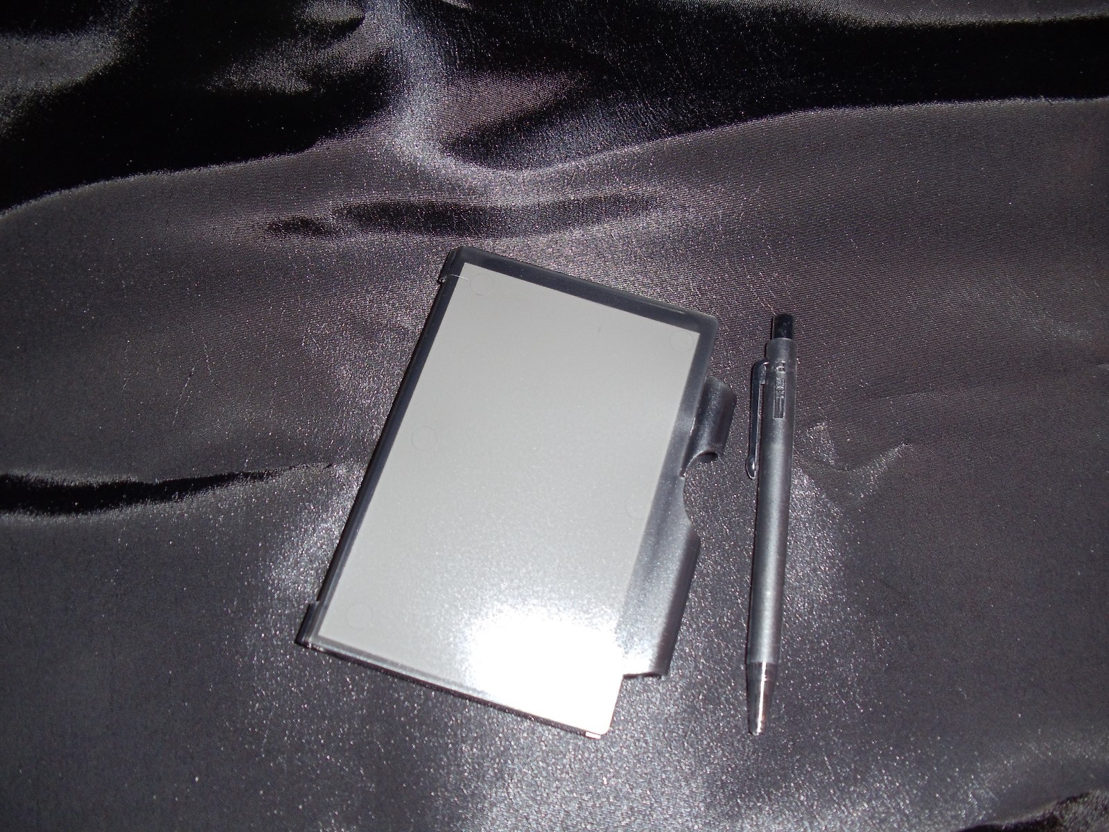 hard cover note pad with pen,measures 3x4 and has a slot to fit in | eBay