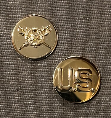 US ARMY INSPECTOR GENERAL & U.S. ENLISTED COLLAR BRANCH INSIGNIA; PAIR ...