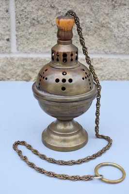 Vintage Used Church Censer, Thurible, All Brass, Single Chain (CU483 ...