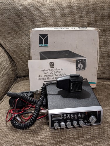 York JCB-863 FM Mobile CB Transceiver – 40 Channel CB Radio – Boxed ...