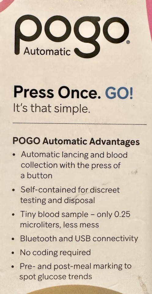 Pogo Automatic Blood Glucose Monitoring System | eBay