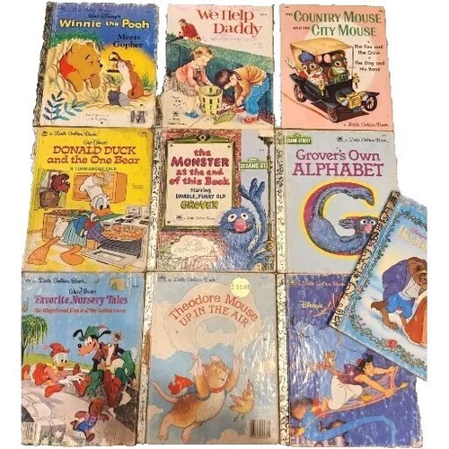 Lot of 10 Little Golden Books Vintage Grover Daddy Aladdin Mouse Bug ...