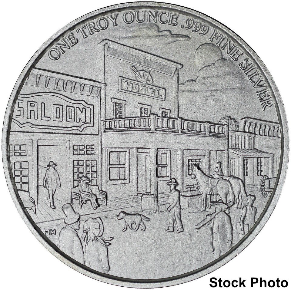 Provident Metals Prospector Series Saloon 1 oz .999 Fine Silver BU Art ...