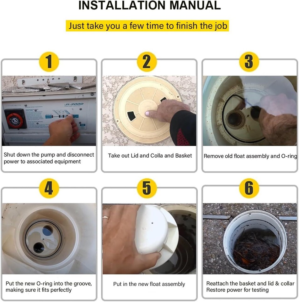 08650-0079 Skimmer Float Valve Assembly with O-Ring for Pentair Sta ...