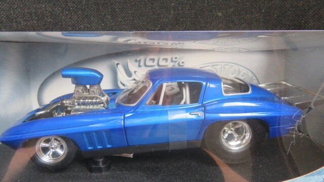 Hot Wheels 100% 1:18 Blue Corvette Pro Mod Diecast Box Damage | eBay