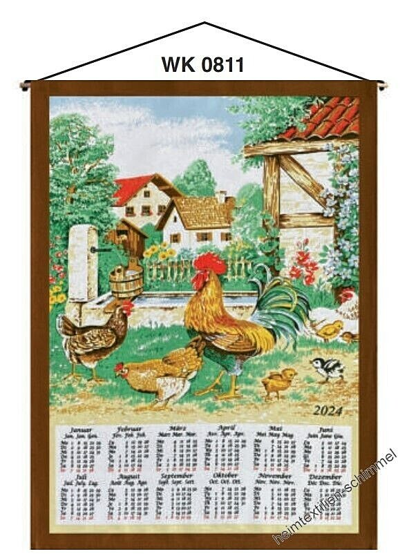 Textile Wall Calendar 2024 Textile Calendar Fabric Calendar Calendar ...