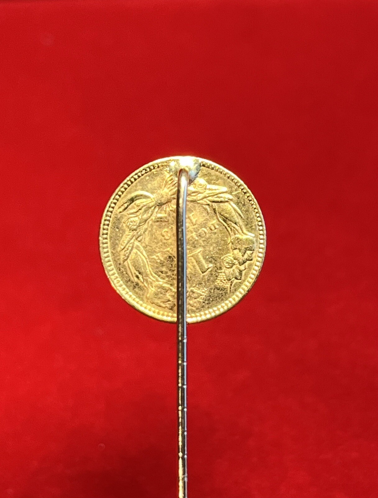 Antique 1873 Indian Princess 1 Dollar Gold Coin Stick Pin | eBay