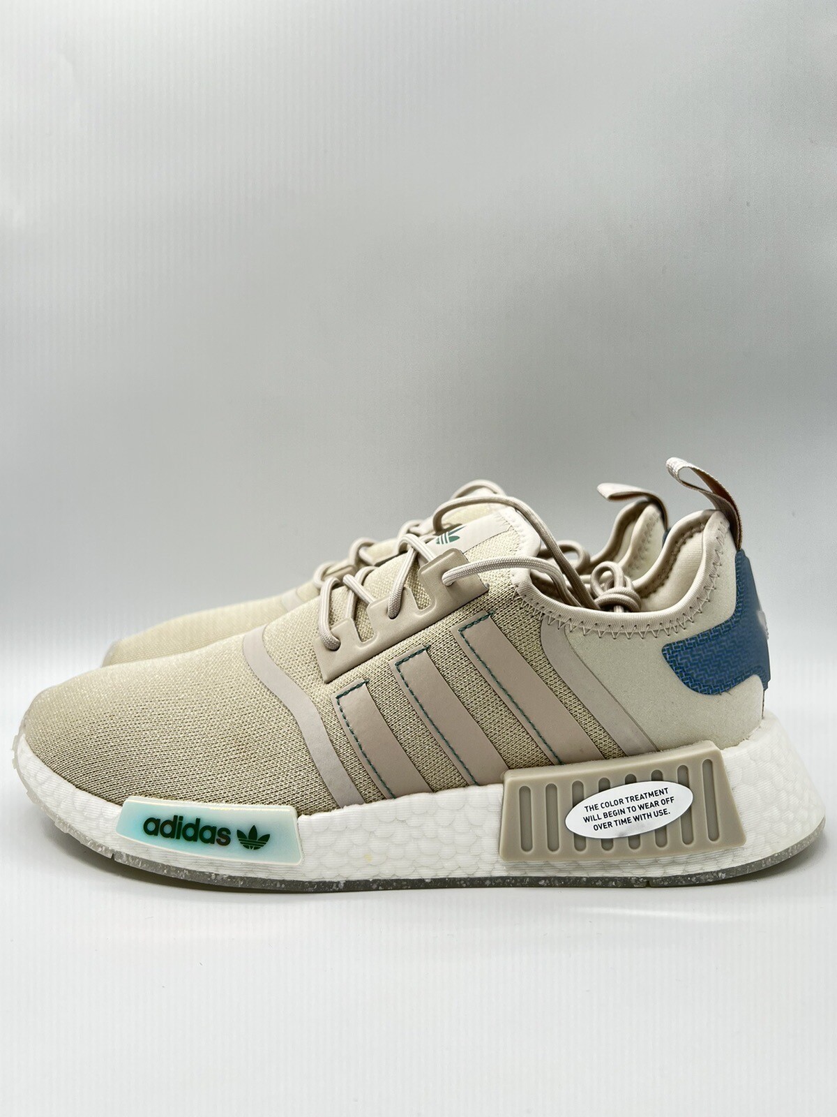 Adidas Woman’s NMD_R1 Beige Blue Athletic Trainer Size 11 |GW5680 | | eBay