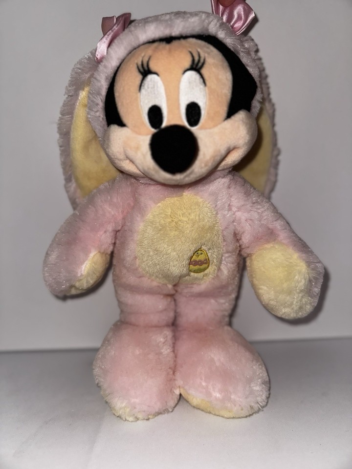 Disney Minnie Mouse Easter Pink Bunny Rabbit Costume Stuffed Animal ...