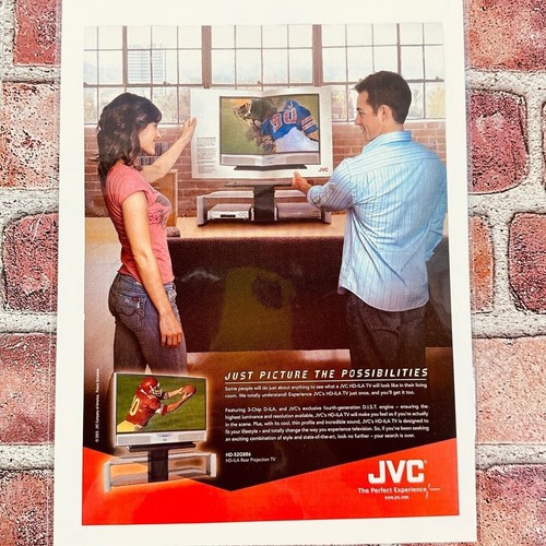 2005 JVC Smiling Man Woman Imagining TV In Their Living Room Orig Vtg PRINT AD | eBay