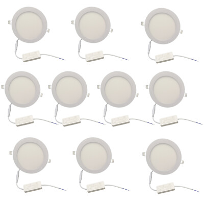 8 inch LED Recessed Non-Dimmable Flat Downlight 12W Lights White | eBay