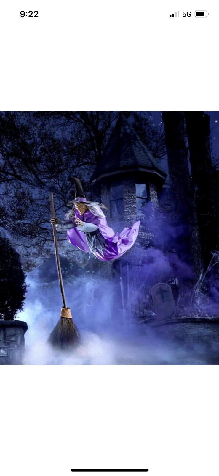 Flying Witch Halloween Decor 6 FT Flying Witch Halloween Animatronic ...