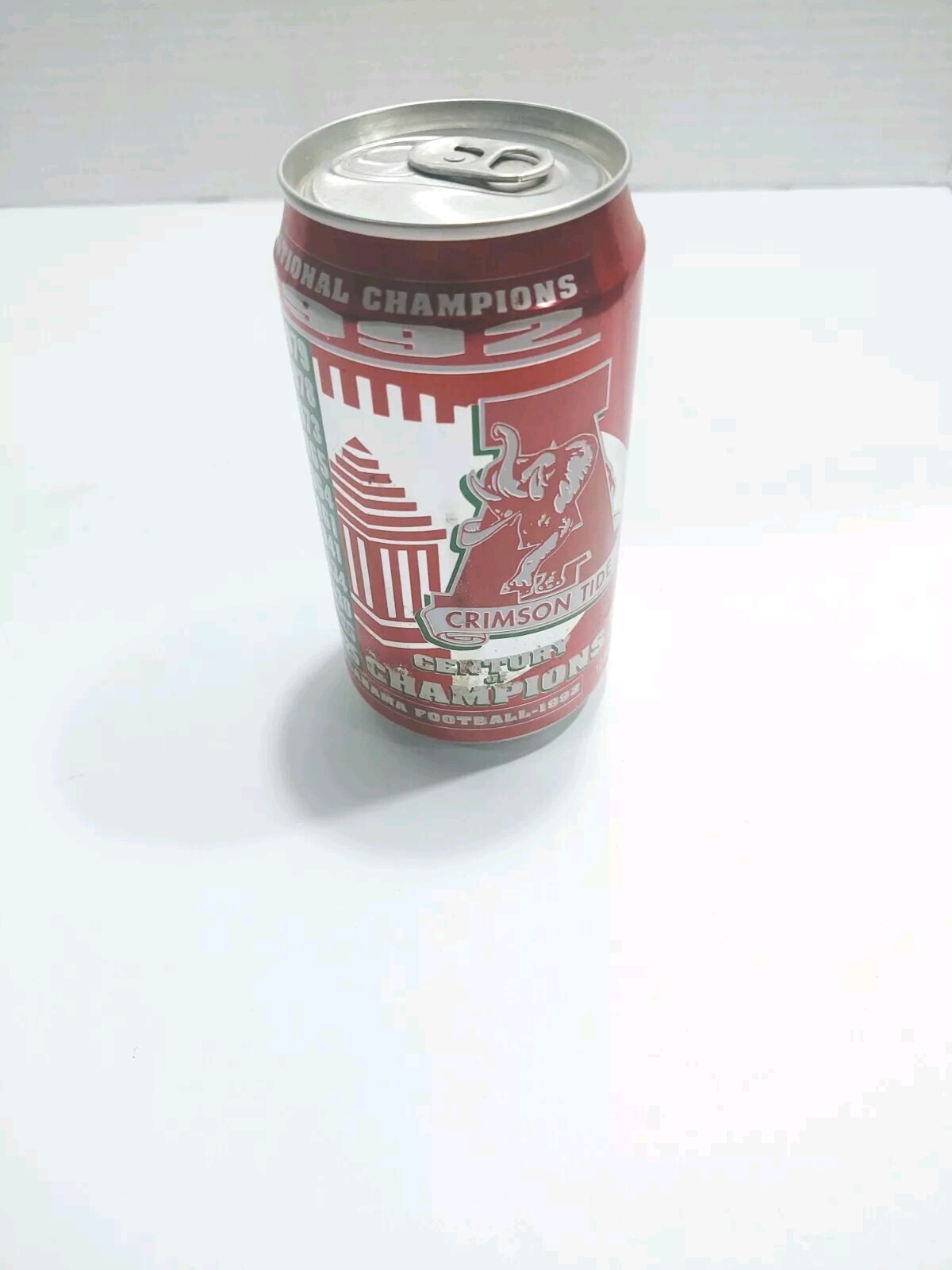 Coca Cola 1992 Alabama Crimson Tide Championship Soda Can Unopened Full ...
