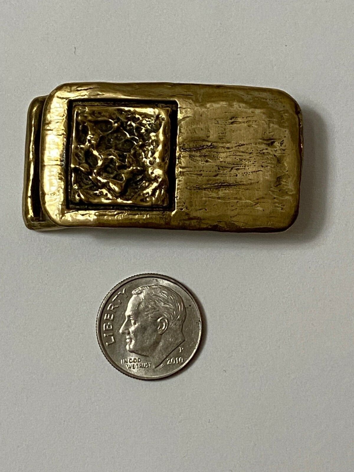 Vintage Signed Ivar Hyden Brass Belt Buckle 1979 RARE Framed Nugget | eBay