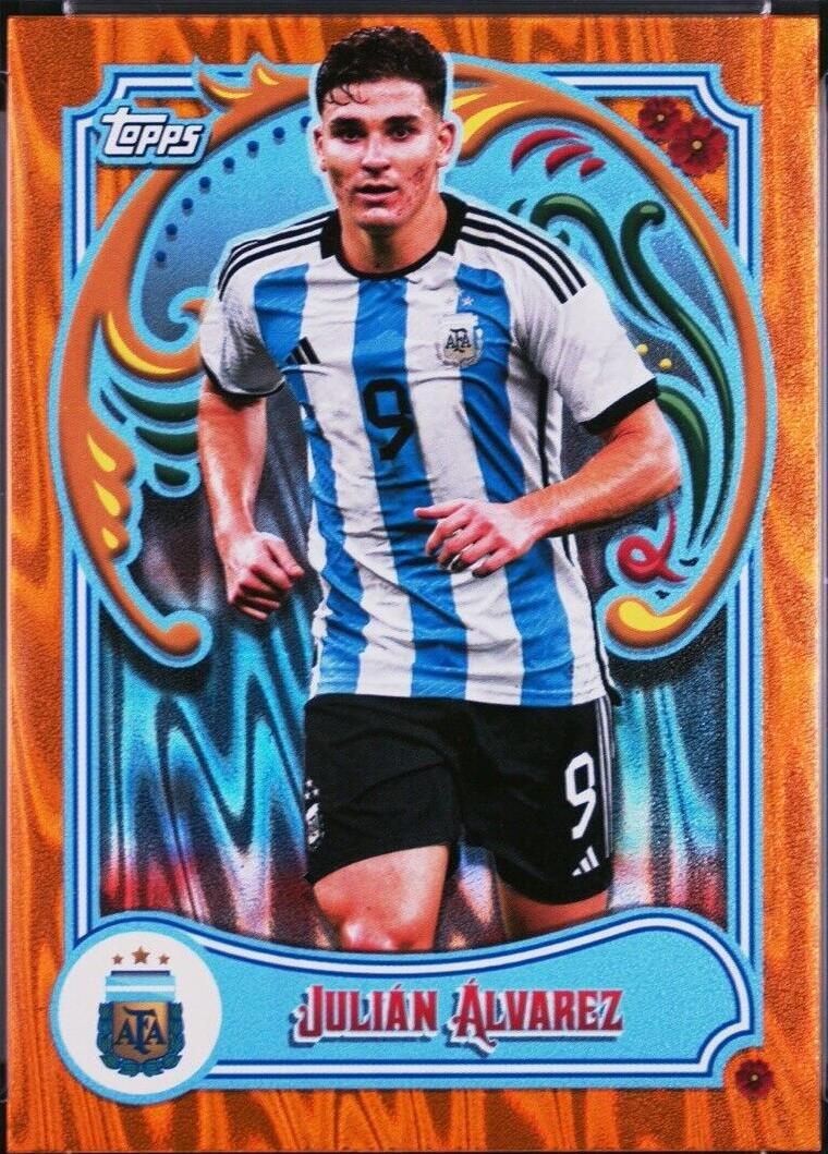 2023 Topps Argentina Fileteado - Julian Alvarez #24 Orange Tango /25 ...