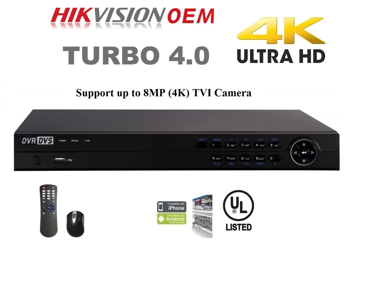 K72082 Hikvision Generic 4K HD-Coaxial Hybrid DVR 8ch With, 57% OFF