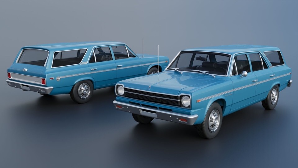 1/25 resin 3d printed 1969 AMC Rambler station wagon by Andrey Bezrodny ...
