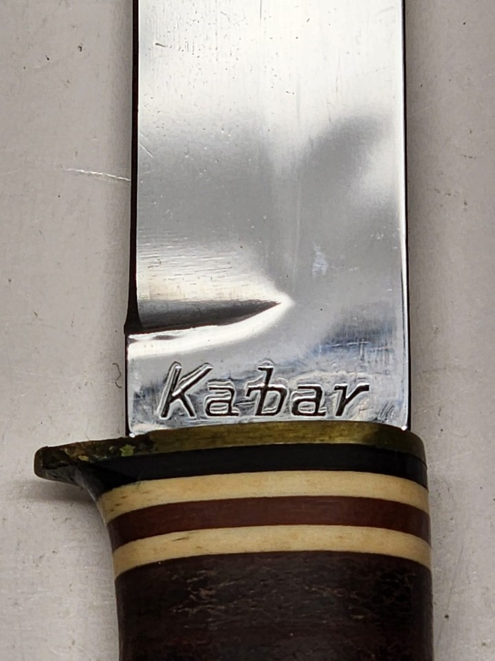 Kabar Fixed Blade Knife with Kabar Leather Sheath | eBay