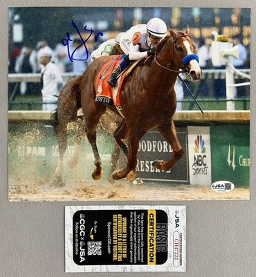 2018 KENTUCKY DERBY (JUSTIFY) JOCKEY MIKE SMITH AUTOGRAPH 8x10 PHOTO ...