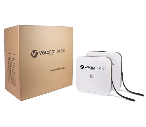 Velcro® Brand Basic Hook or Loop White or Black Sew On Tape 25m Roll ...