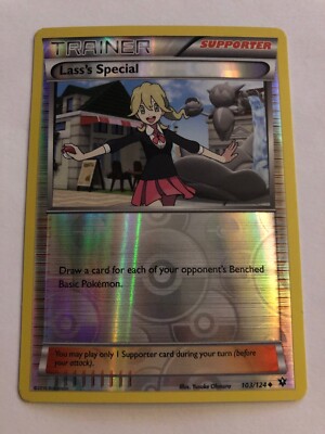 Pokemon Card Trainer Lass's Special 103/124 Fates Collide Reverse Foil ...
