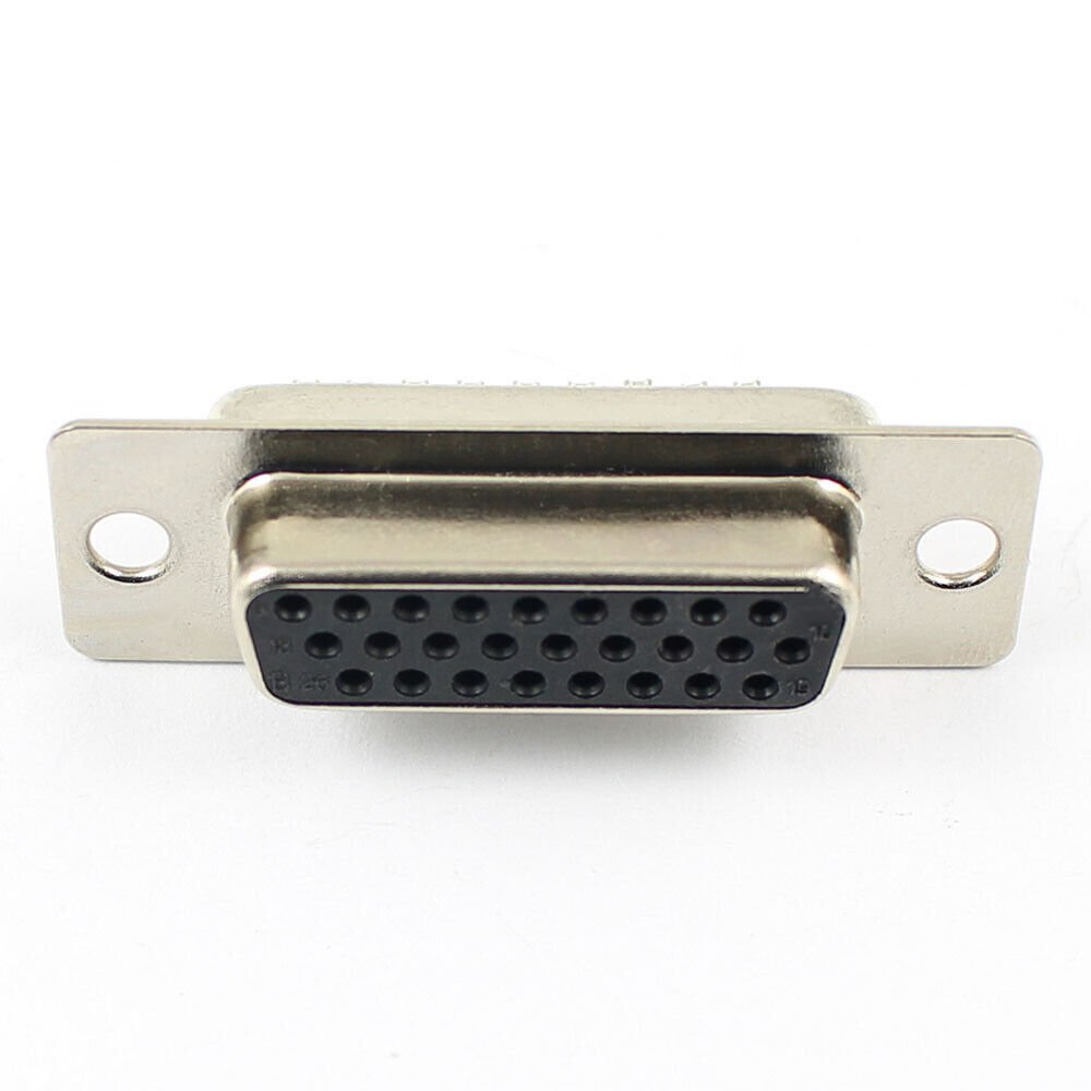 2Pcs HD D-SUB 26 Pin Female Solder Type Adapter Connector 3 Rows ...