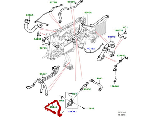 GENUINE LAND ROVER WATER INLET HOSE RANGE ROVER VELAR LR093723 NEW | eBay