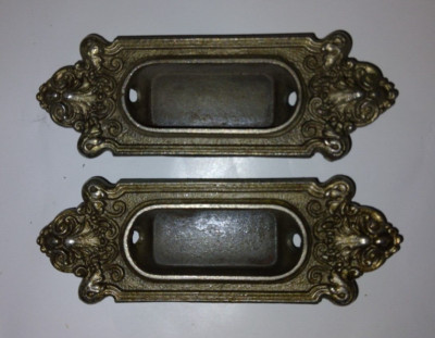 2 Vintage Ornate Window Sash Lifts Recessed (H8) | eBay