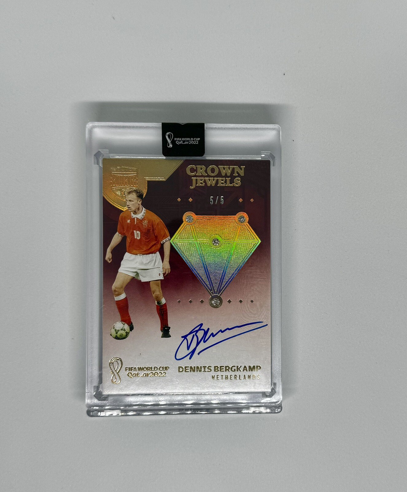 Dennis Bergkamp 2022 Eminence FIFA World Cup #CJ-DB Crown Jewels - Gold ...