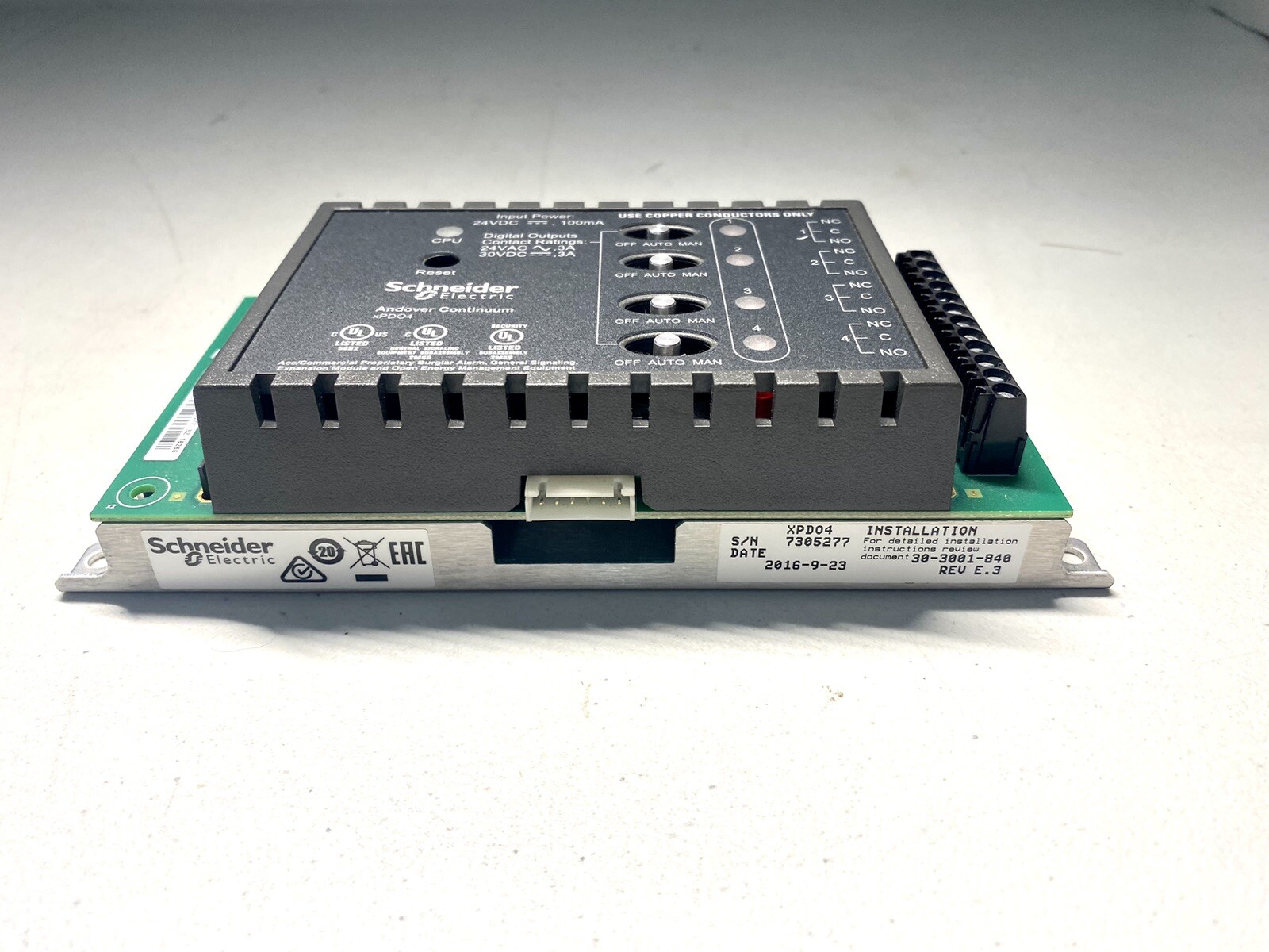 Schneider Andover Continuum XPD04 Building Automation HVAC Lighting ...