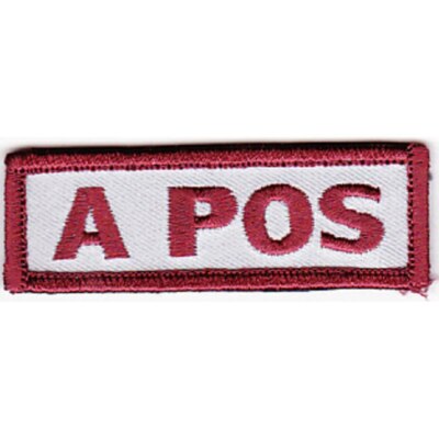 A POS POSITIVE BLOOD TYPE HOOK AND LOOP EMBROIDERED PATCH | eBay