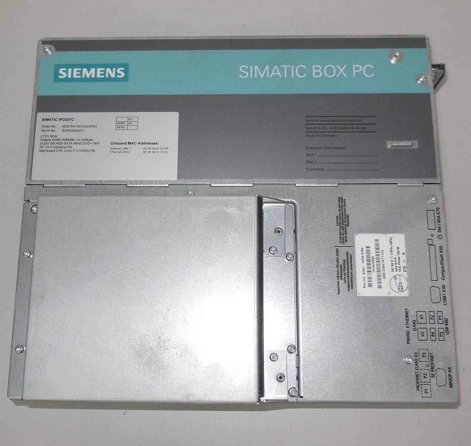 Siemens simatic IPC627C 6ES7647-6CH16-0HX2 BOX PC | eBay