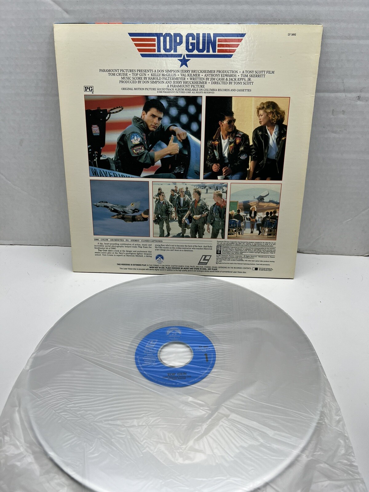LASERDISC LASER VIDEODISC TOP GUN STEREO | eBay