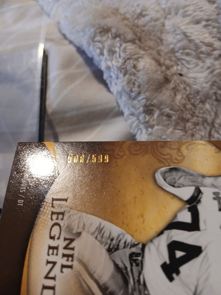 2009 UD Icons Bob Lilly Serial #'d Collector Card /599 NFL Legends ...