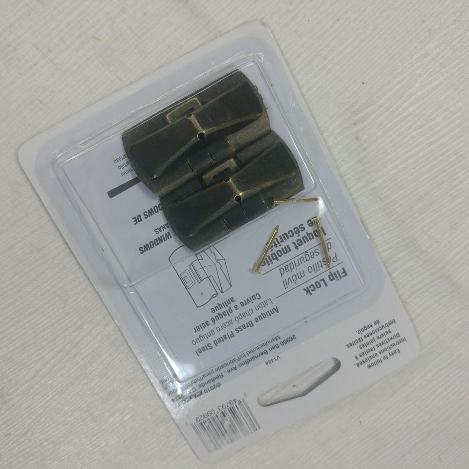 Defender Security U 9929 Double Hung Wood Window Flip Lock, 1 in. x 2 ...