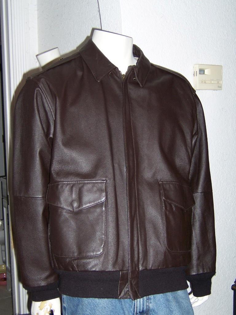 AIRBORNE MEN'S LEATHER AIR FORCE AVIATION FLIGHT BOMB… - Gem