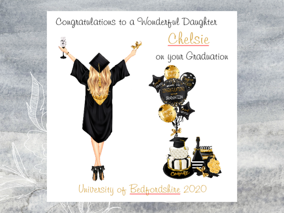 Personalised Graduation Congratulations Card Son Daughter Niece Nephew ...