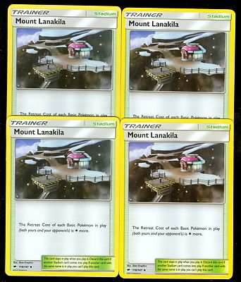 Pokemon MOUNT LANAKILA 118/147 - Burning Shadows - MINT 4X | eBay