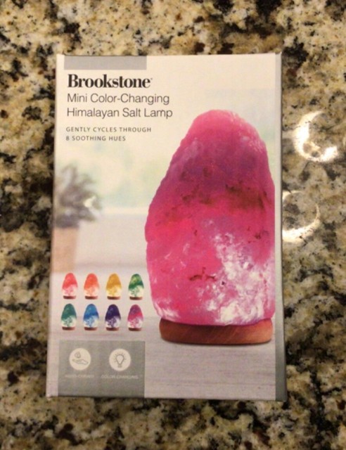 Brookstone Mini Color-Changing Himalayan Salt Lamp Built-In USB Power ...