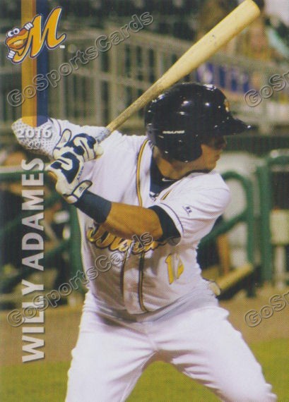 2016 Montgomery Biscuits Willy Adames RC Rookie Rays Minor | eBay