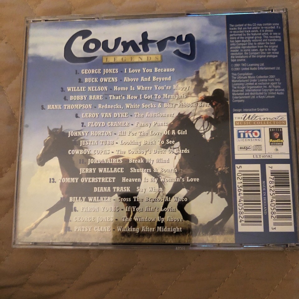 Country Legends ~ Various Artists ~ Folk, World, & Country ~ CD ~ Used ...