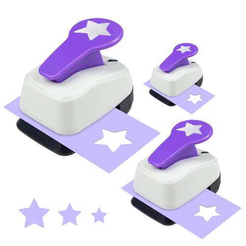 Star Paper Punch, 9Mm, 15Mm, 25Mm Star Shape Craft Punch, Scrapbook ...