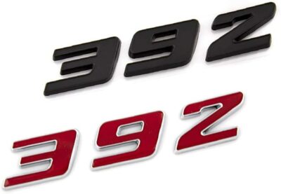 2X 392 Emblem 3D Logo Badge Premium Car Decal Nameplate Symbol (Black ...