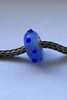TROLLBEADS Rare Dark Blue Bud Bead Charm! MUSEUM RARE HTF RETIRED ...