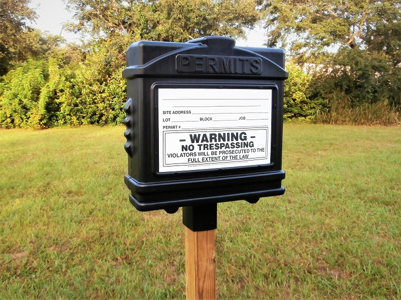 EZ Permit Box 100% Recyclable All Weather Permit Posting Box Made in ...